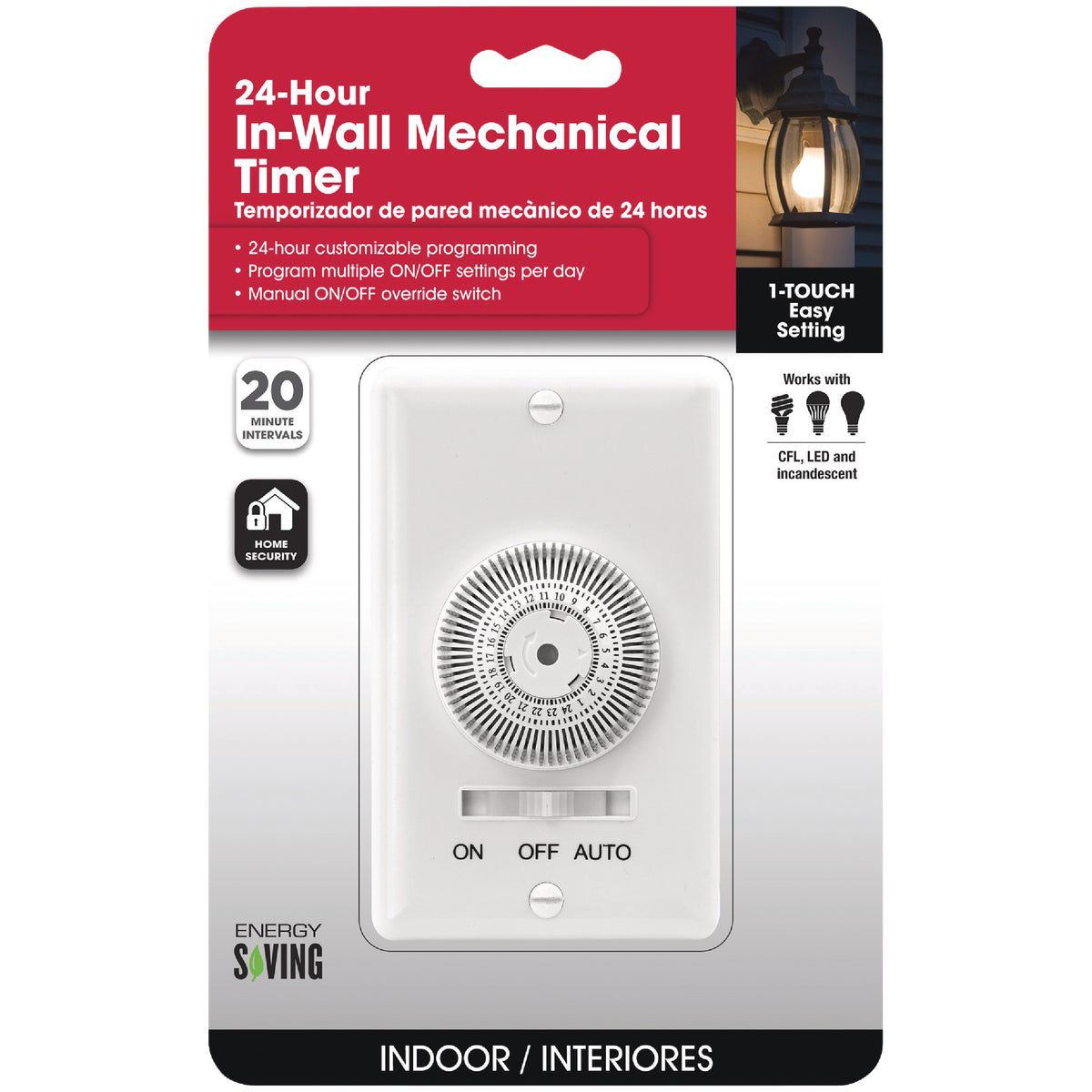 Prime 125V 24 Hr. In-Wall Mechanical Timer | Do it Best