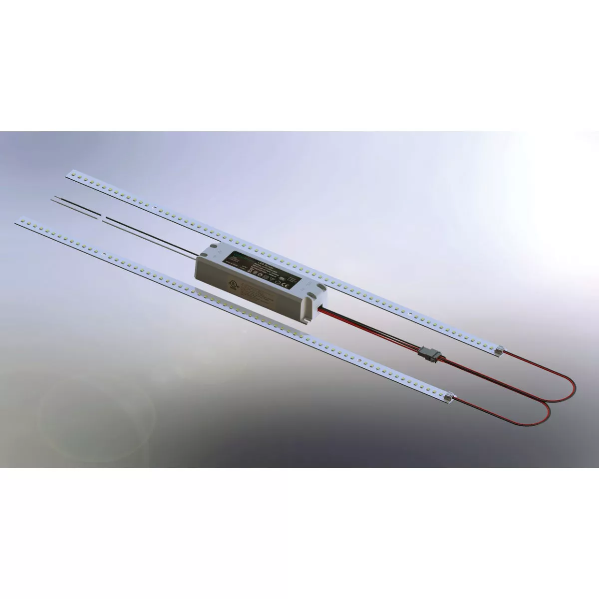 Optilumen RKS 4 Ft. 40W 5000K Fluorescent to LED Ceiling Light Fixture ...