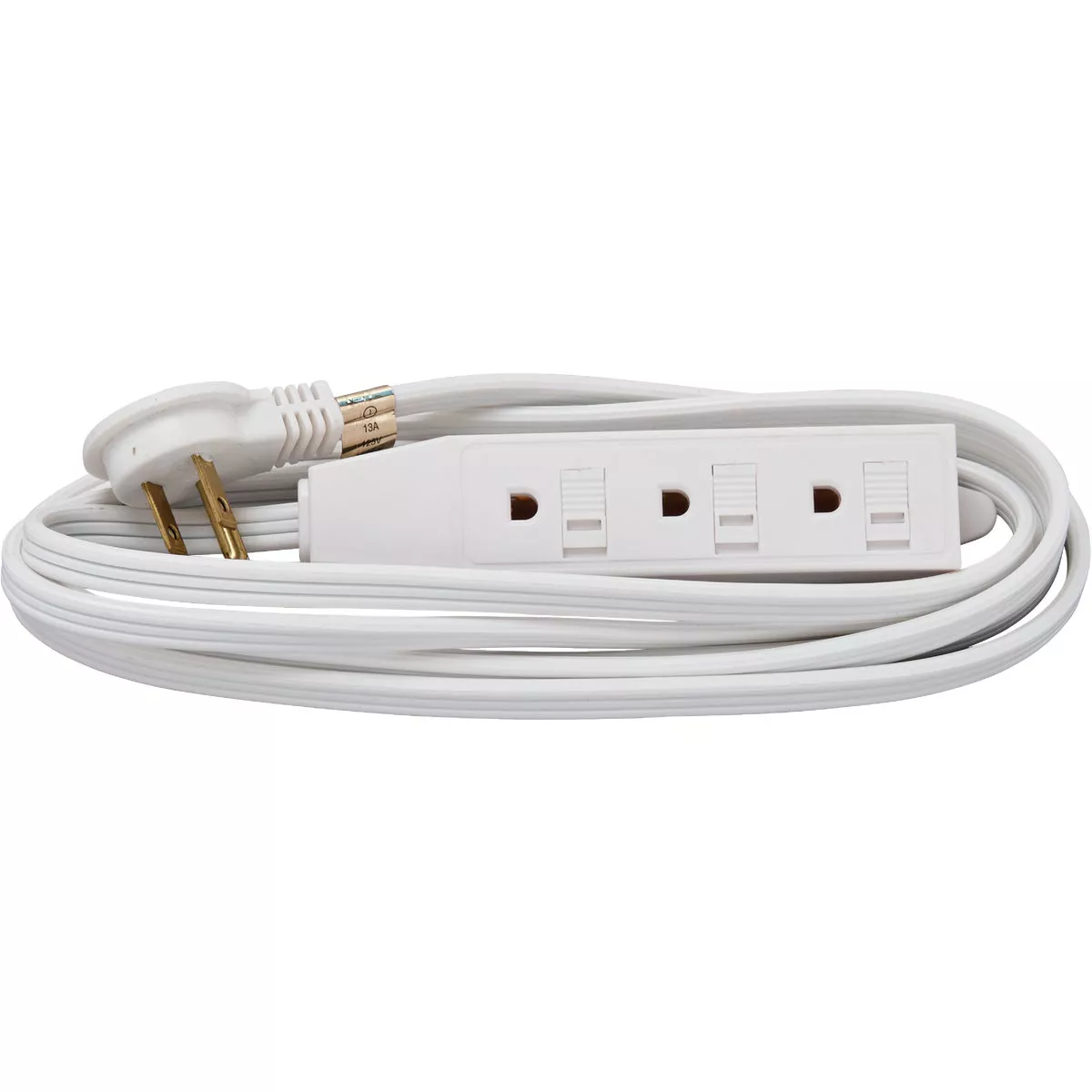 Master Electrician 8 Ft. 16/3 Flat Plug White Extension Cord | True ...