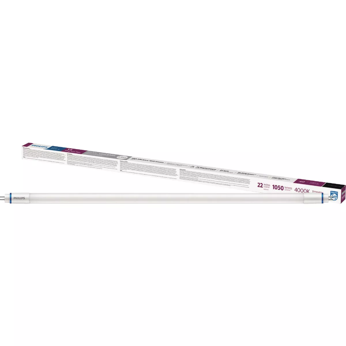 Philips 14W Equivalent 22 In. Cool White T5 Tube G5 Base LED Light Bulb ...
