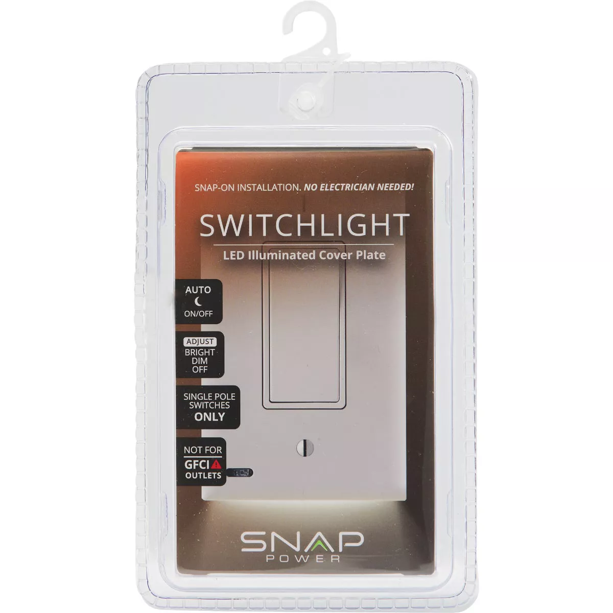 SnapPower SwitchLight 1-Gang Rocker Wall Plate, White | Do it Best