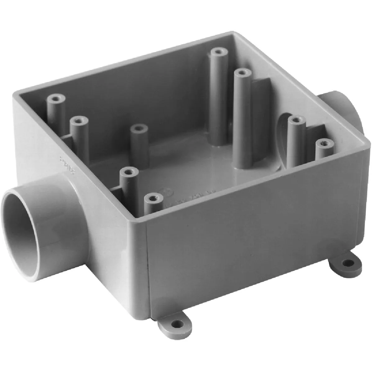 Carlon 2-Gang PVC Molded Rigid Non-Metallic Dead-End Termination Wall ...