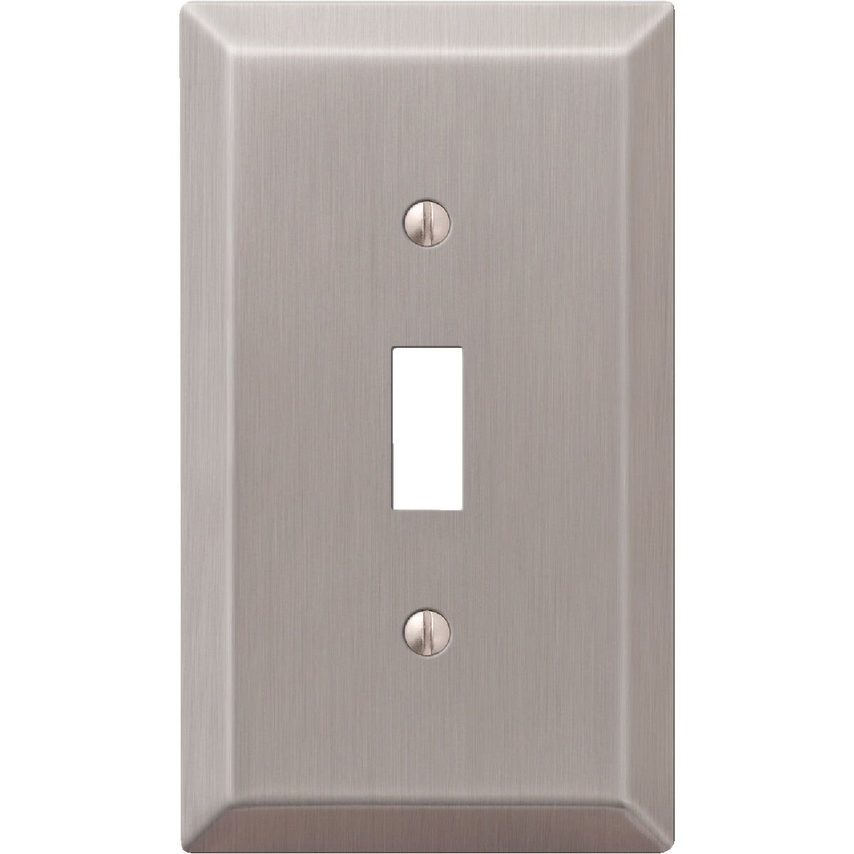 Amerelle 1-Gang Stamped Steel Toggle Switch Wall Plate, Brushed Nickel ...