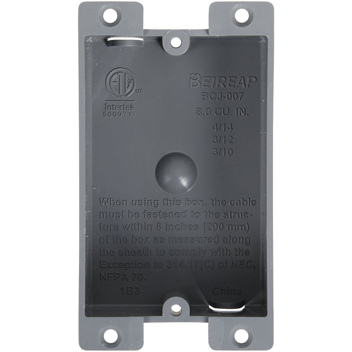 1-Gang PVC Molded Old Work Wall Electrical Box, 8 Cu. In. | Do it Best