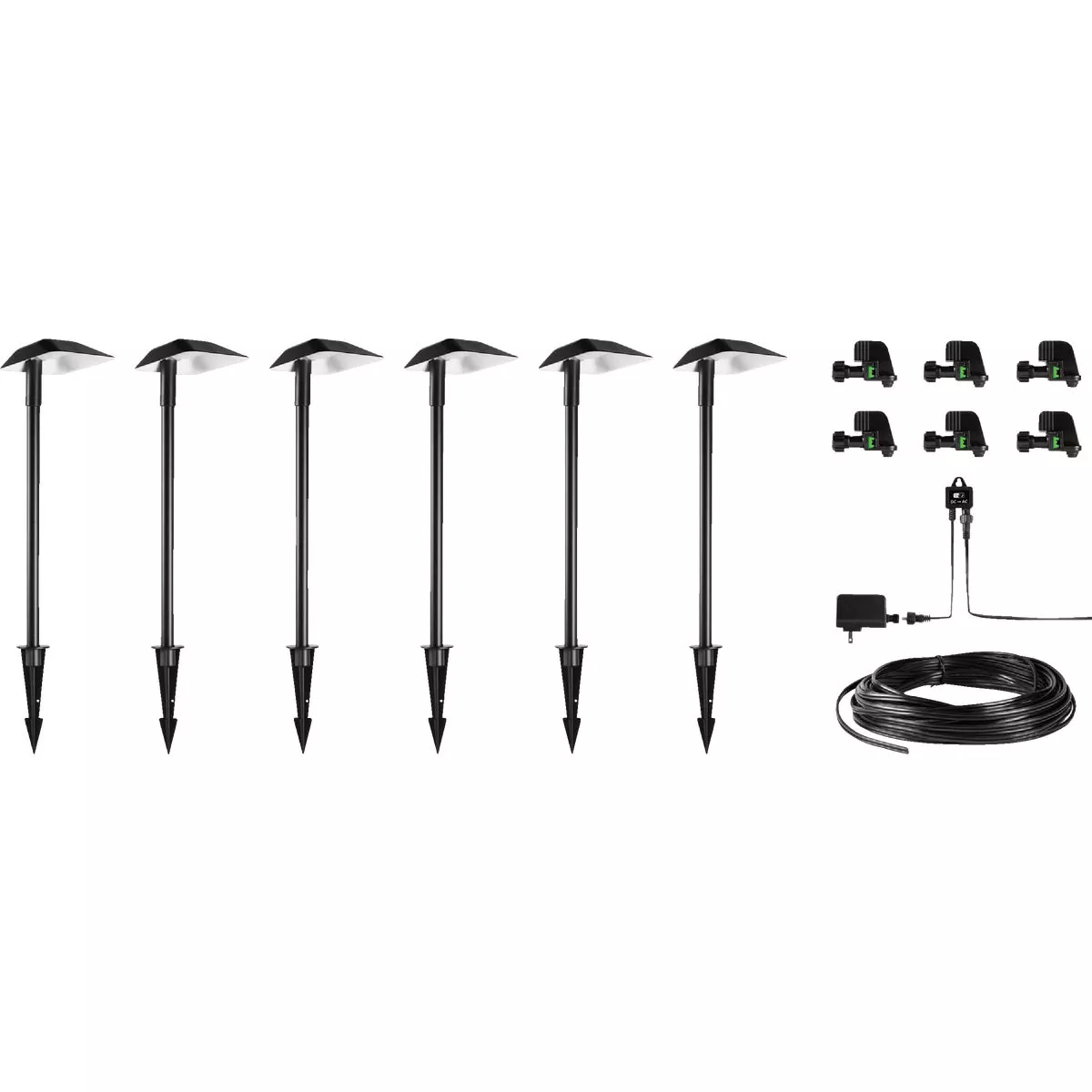 Nebo LED Espresso All-Weather Metal Sleek Style Path Light Kit (6-Piece ...