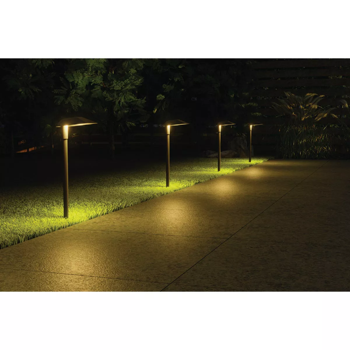 Nebo LED Espresso All-Weather Metal Sleek Style Path Light Kit (6-Piece ...