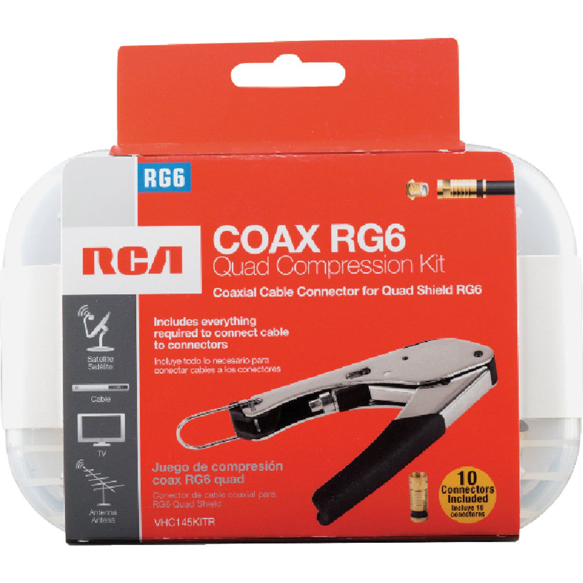 RCA RG6 Quad Compression Coax Connector Kit (11-Piece) | Do it Best