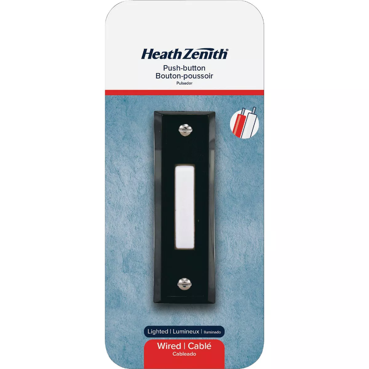 Heath Zenith Wired Black Doorbell Push-Button | Do it Best