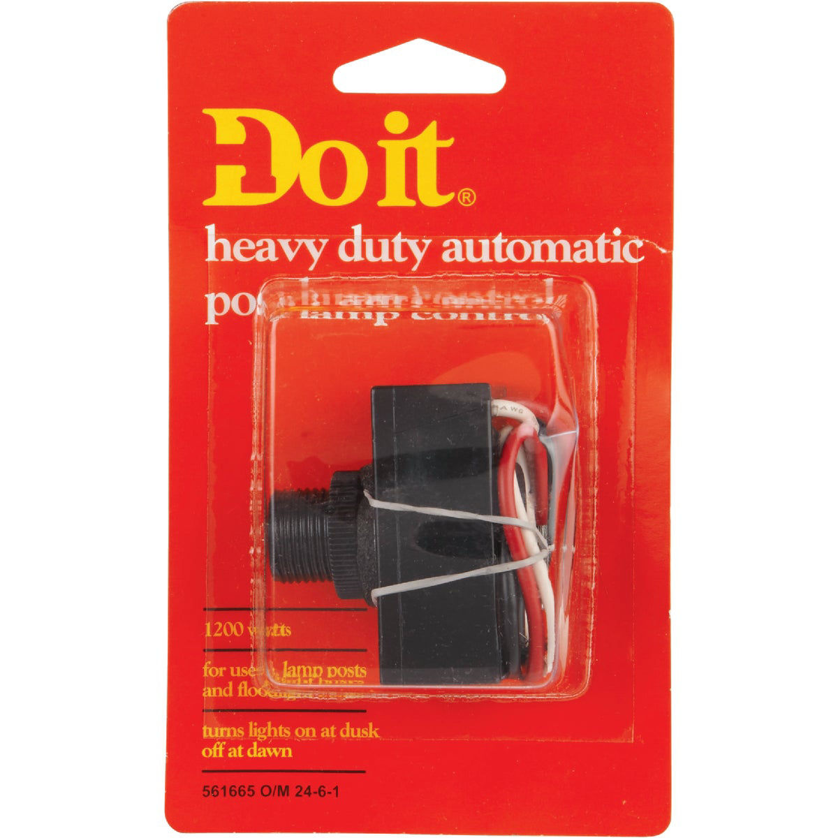 Do it Hard Wire Black Heavy-Duty Post & Box Photocell Lamp Control | Do ...