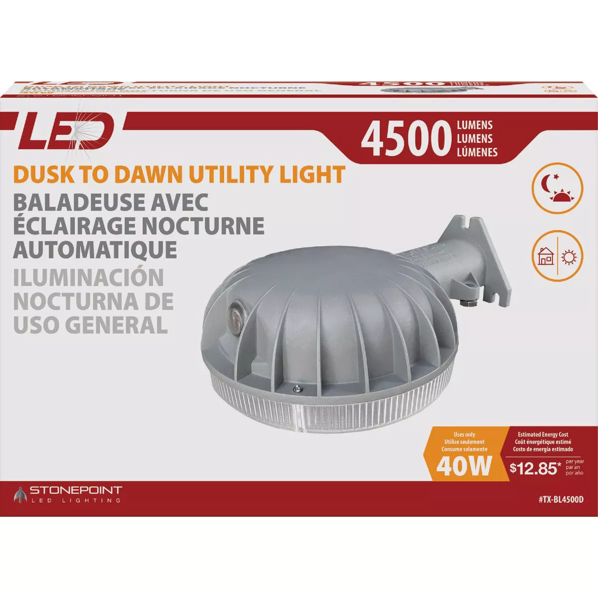 Stonepoint Gray Dusk to Dawn LED Barn Light Fixture, 4500 Lm. | Do it Best