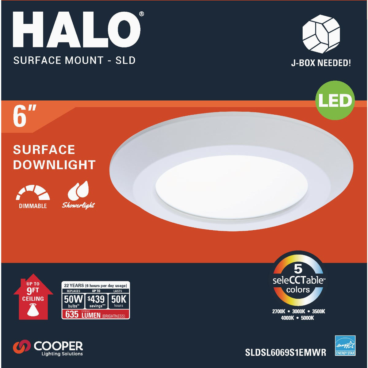 Halo 6 in. Surface Mount IC Rated White Selectable CCT Recessed Light ...