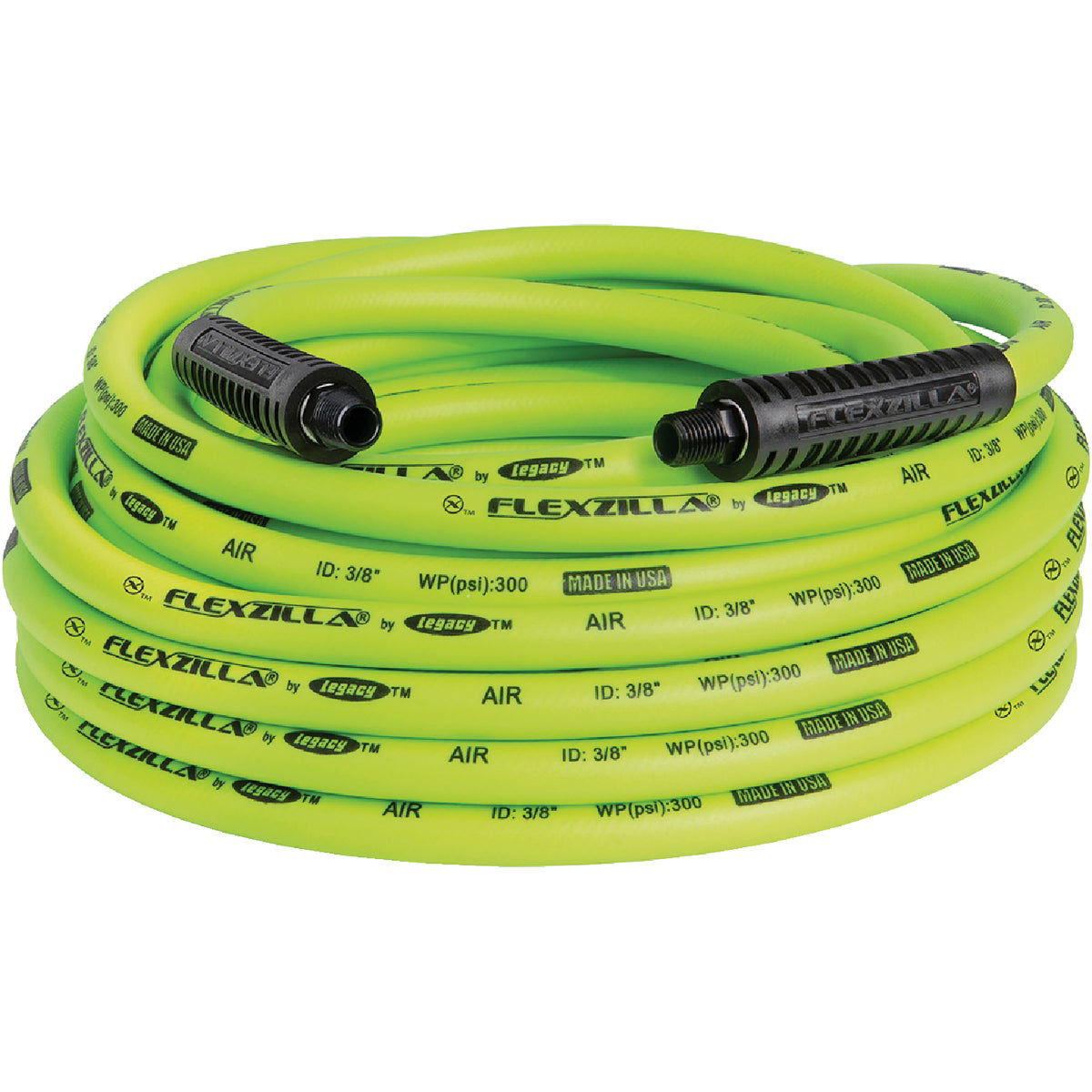 Flexzilla 3/8 In. x 50 Ft. Polymer-Blend Air Hose with 1/4 In. MNPT ...