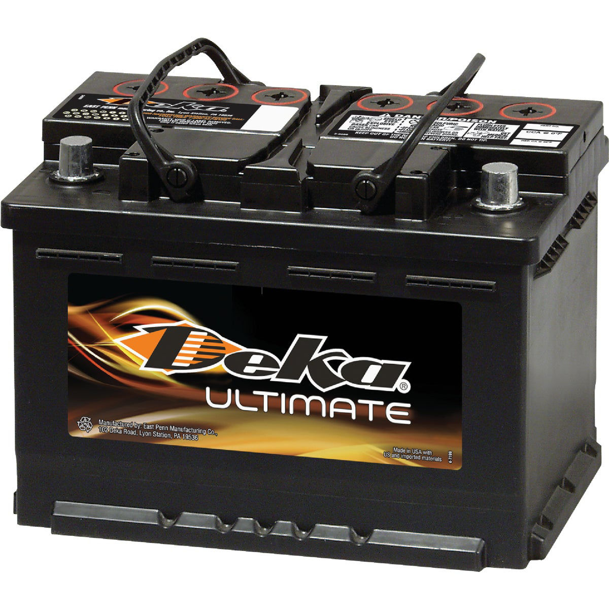 Deka Ultimate 12-Volt 730 CCA Automotive Battery, Top Post Right Front ...