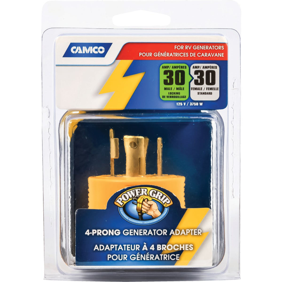 Camco Power Grip 30-Amp 4-Prong RV Generator Adapter | Do it Best