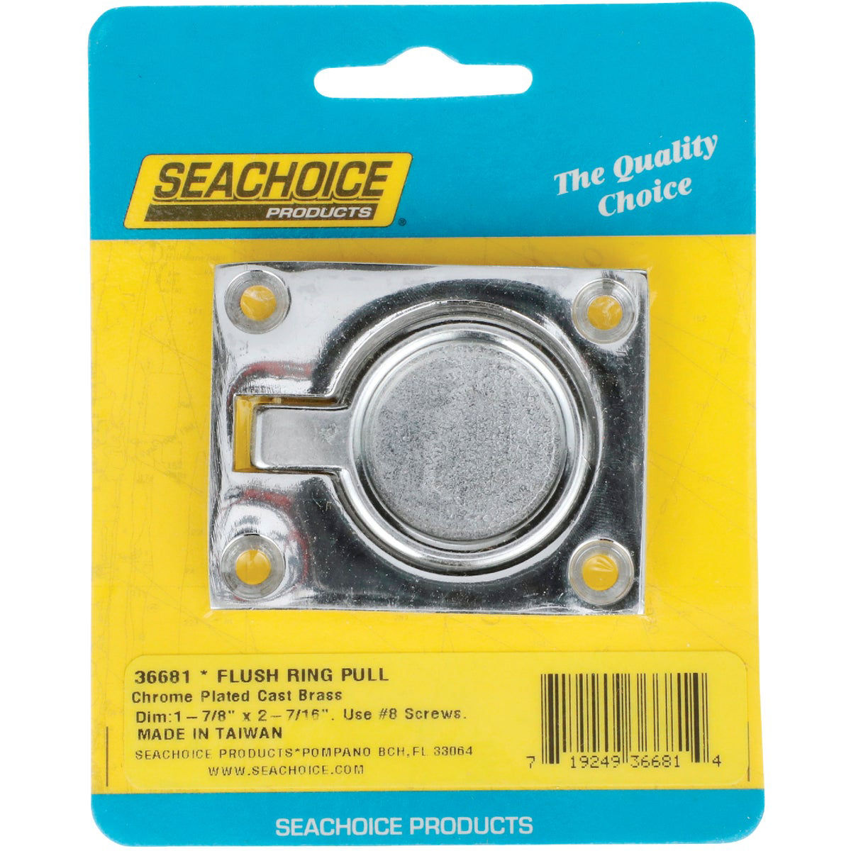 Seachoice 1-7/8 In. x 2-1/2 In. Chrome-Plated Brass Square Flush Hatch ...