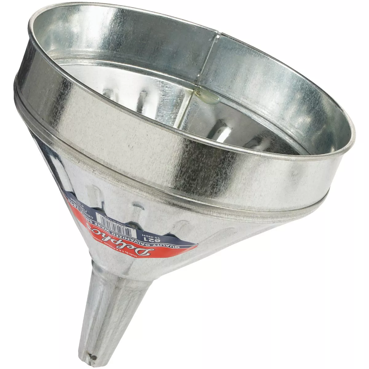Delphos Heavy-Duty 6 Qt. Galvanized Steel Funnel with Center Spout | Do ...