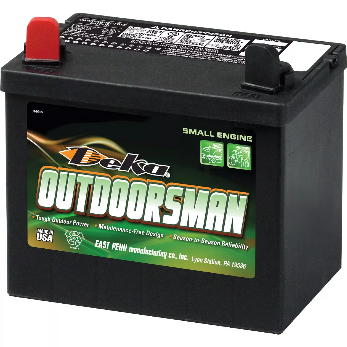 Deka Outdoorsman 12-Volt Lawn & Garden 300 CCA Small Engine Battery ...