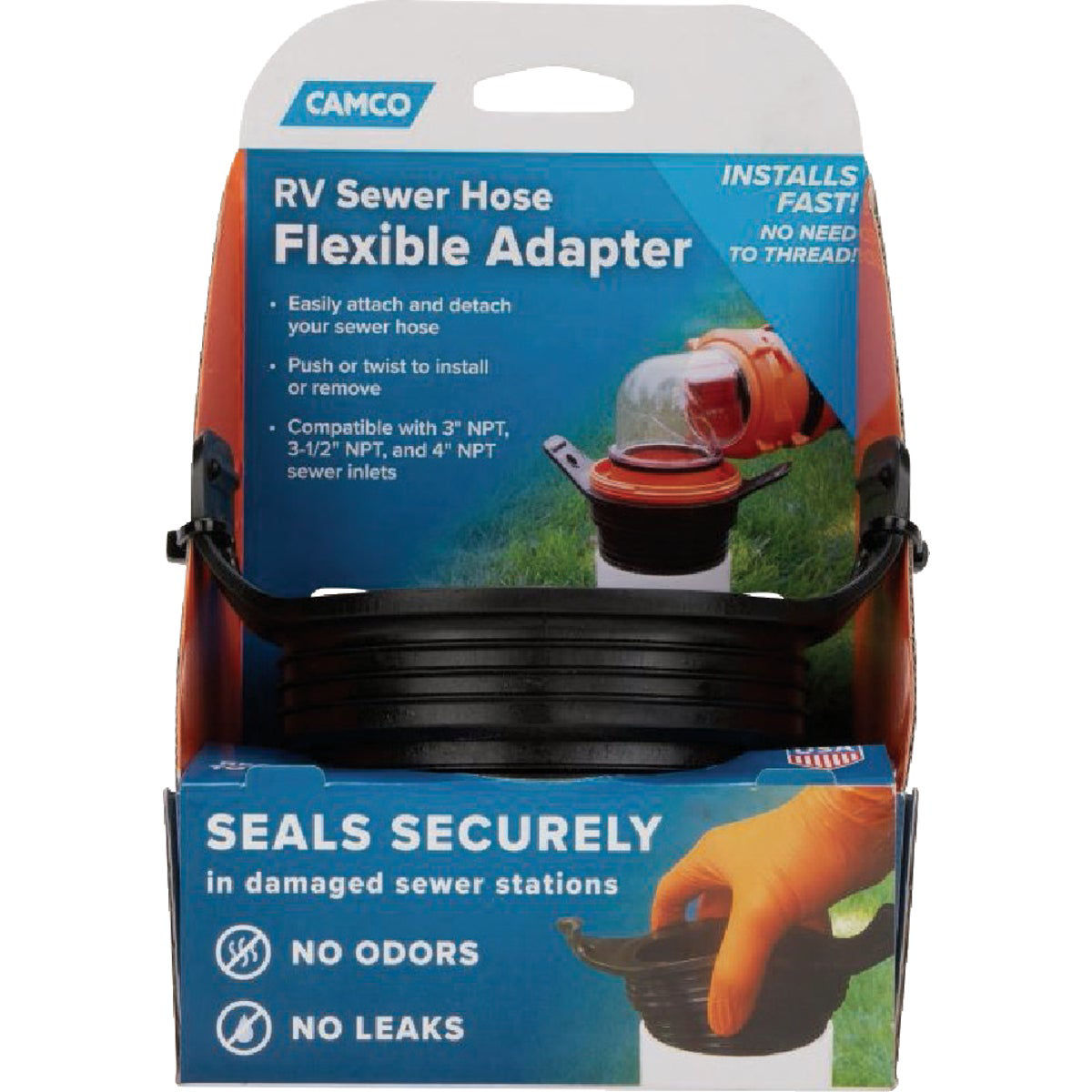 Camco Flexible 3-in-1 RV Sewer Hose Flexible Adapter | Do it Best