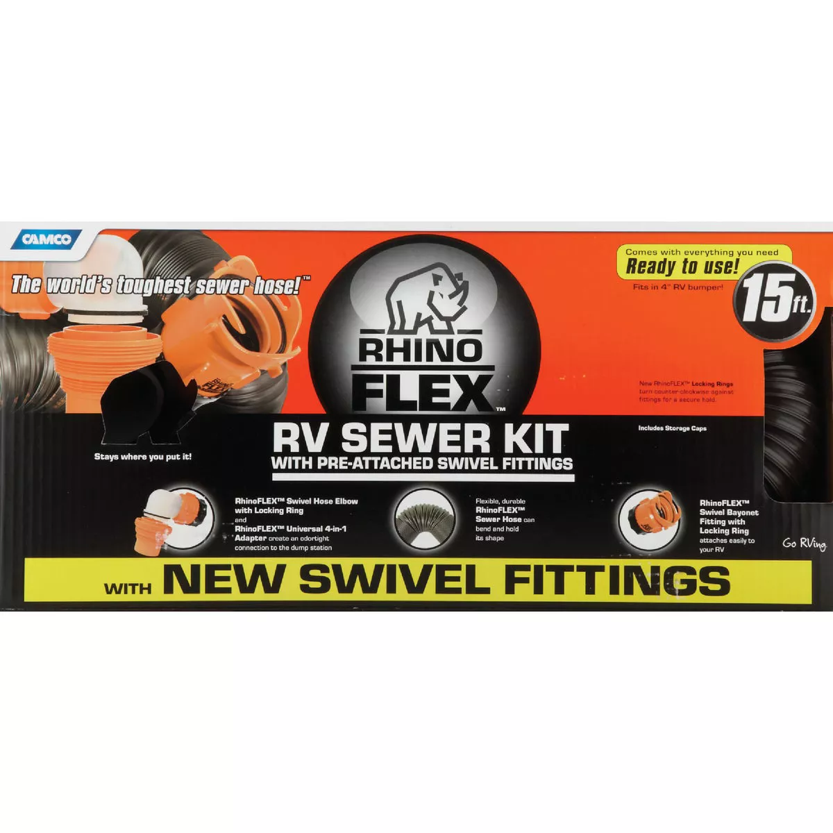 Camco 15 Ft. RhinoFlex RV Sewer Kit | True Value Hardware