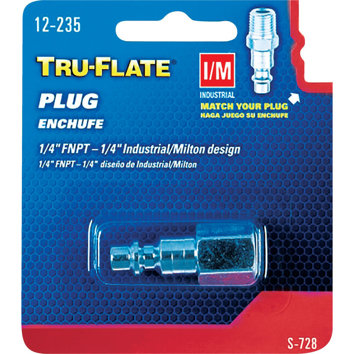 Tru-Flate Industrial/Milton 1/4 In. FNPT Steel Industrial Plug | Do it Best