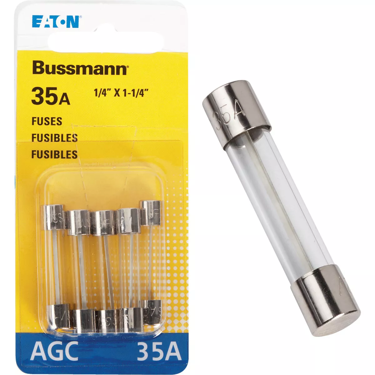 Bussmann 36-Amp 32-Volt AGC Glass Tube Automotive Fuse (5-Pack) | True ...
