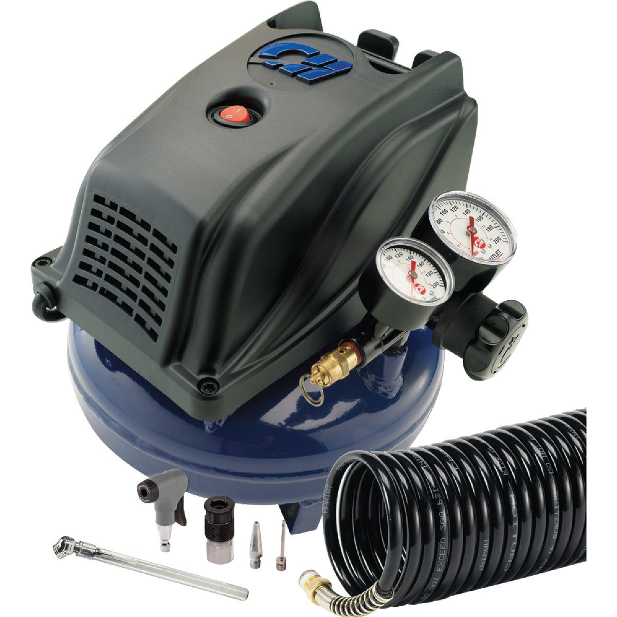 Campbell Hausfeld 1 Gallon Oil-Free Air Compressor with 12-Piece Kit ...