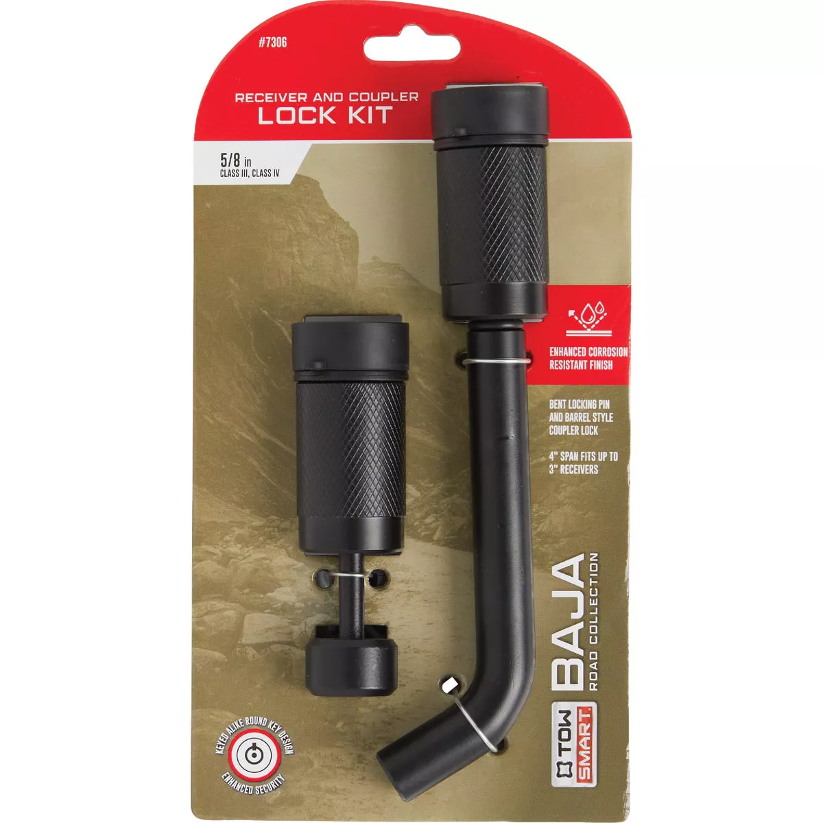 TowSmart Baja 5/8 In. Bent Pin Barrel Receiver Lock & Coupler Lock ...