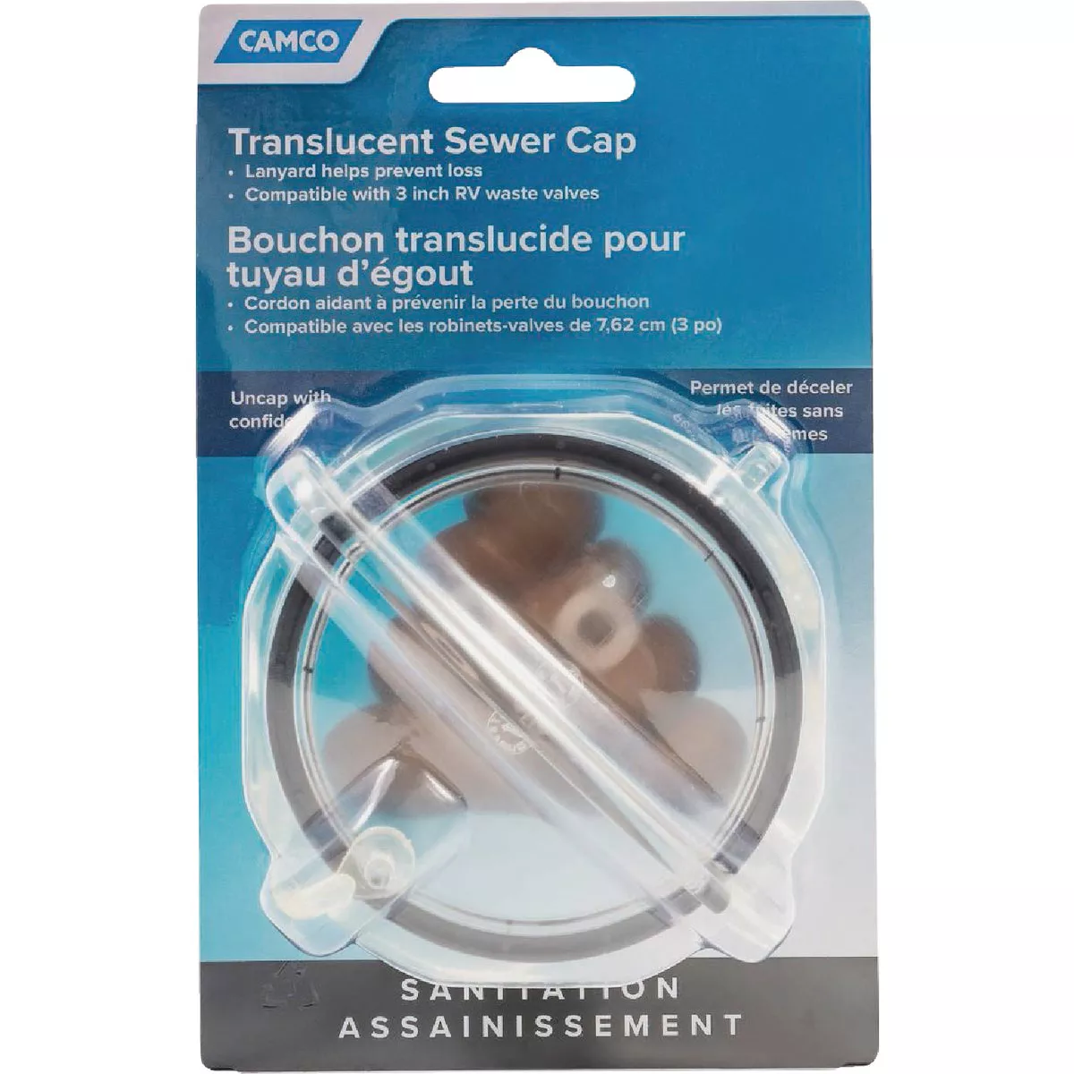 Camco RV Translucent Sewer Cap with Lanyard | Do it Best