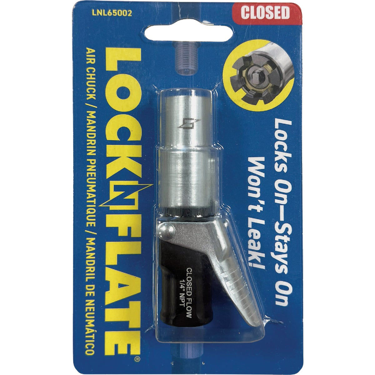 LockNFlate 1/4 NPT 150 psi Closed Flow Air Chuck | Do it Best