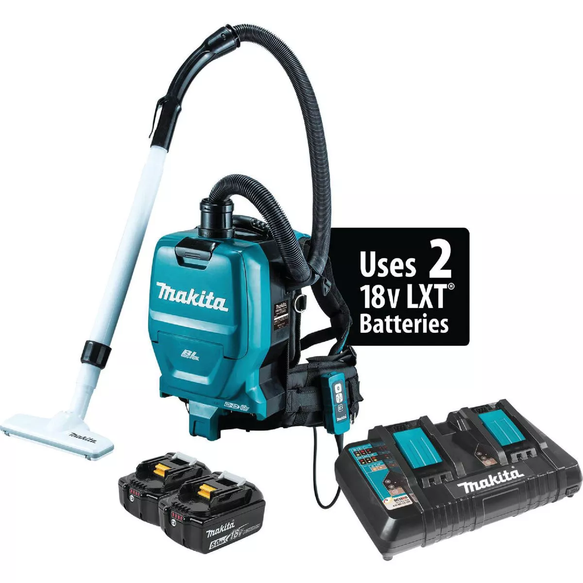 Makita Teal HEPA Filter Backpack Dry Dust Extractor/Vacuum Cleaner ...