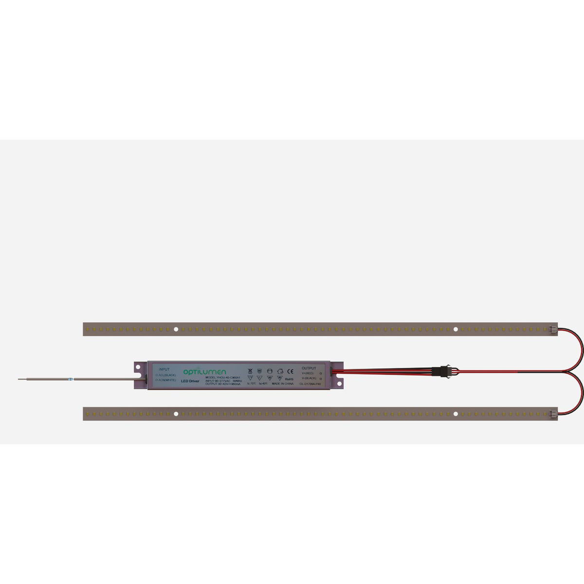 Optilumen RKT 2 Ft. 20W 4000K Fluorescent to LED Ceiling Light Fixture ...