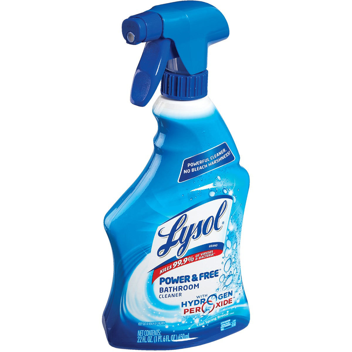 Lysol Power & Free 22 Oz. Bathroom Cleaner with Hydrogen Peroxide | Do ...