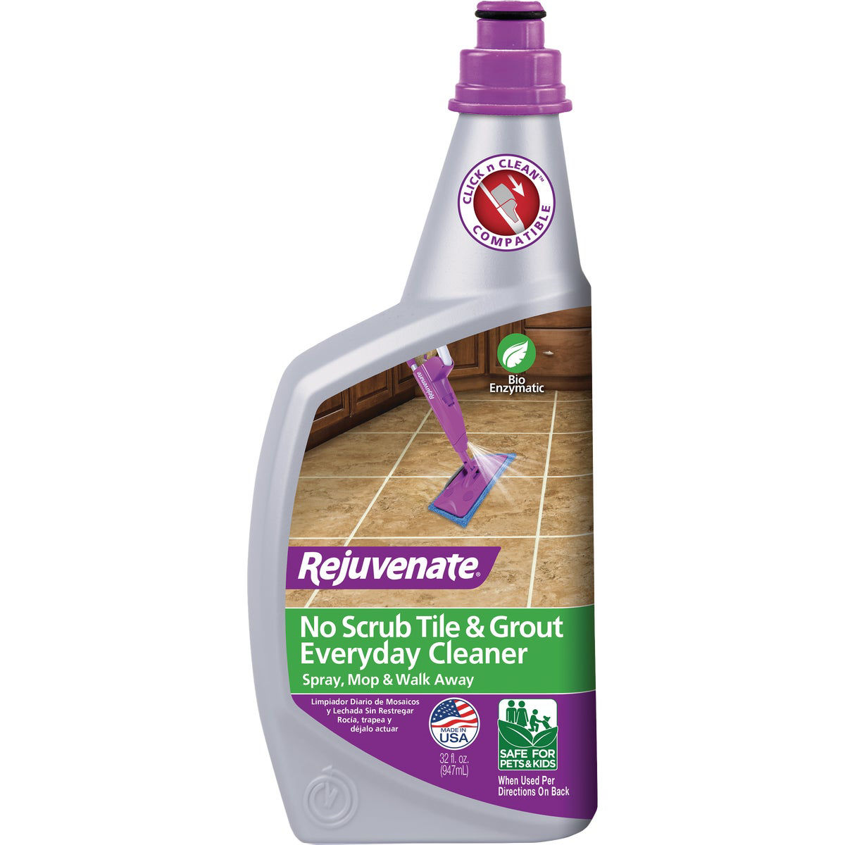 Rejuvenate 32 Oz. Bio-Enzymatic No Scrub Tile & Grout Cleaner | Do it Best