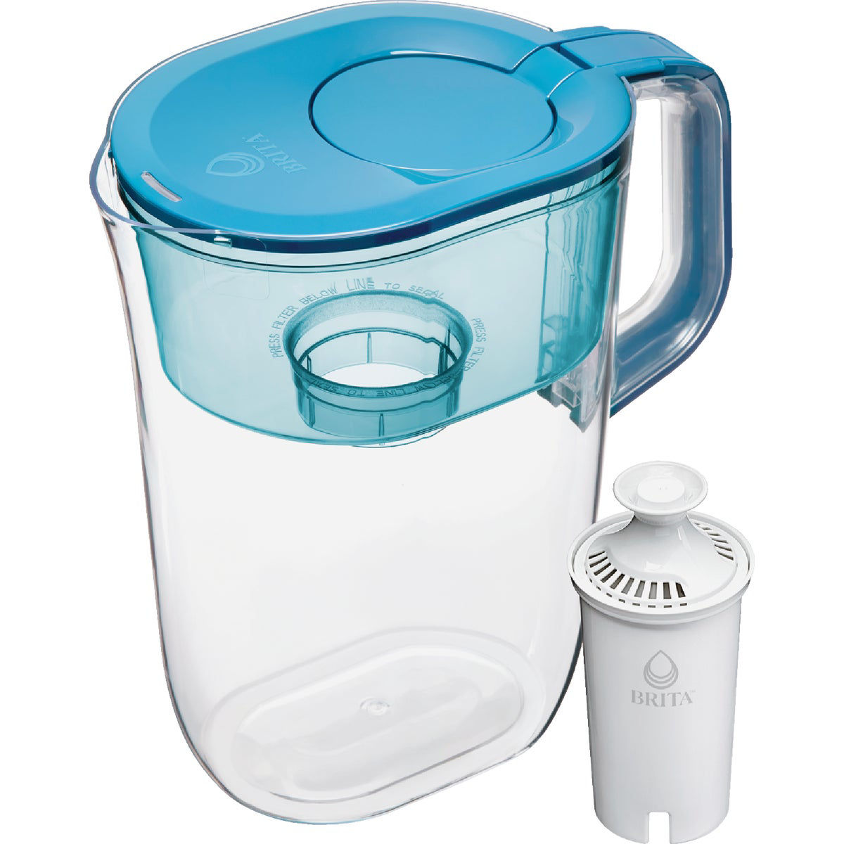 Brita Large Tahoe Teal 10-Cup Water Filter Pitcher | Do it Best