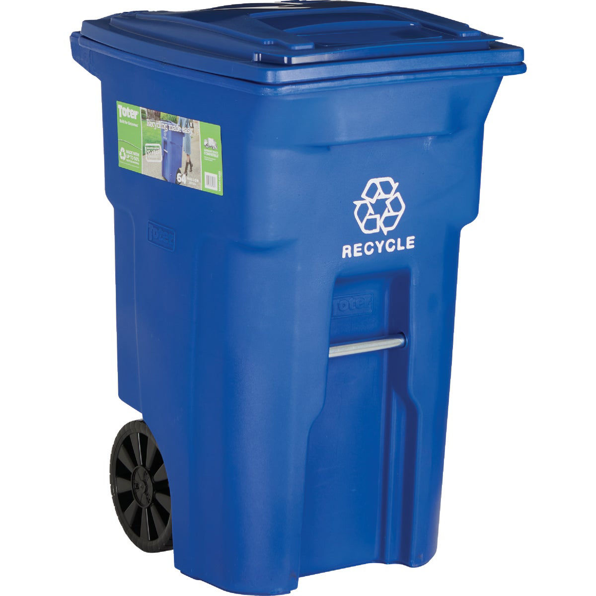 Toter 64 Gal. Recycling Trash Can with Lid | Do it Best