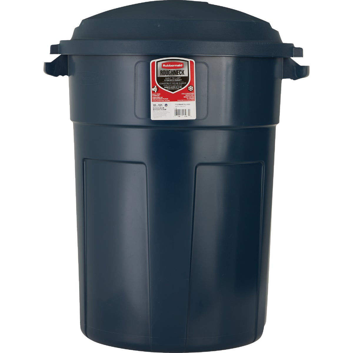 Rubbermaid Roughneck 32 Gal. Blue Trash Can with Lid | Do it Best