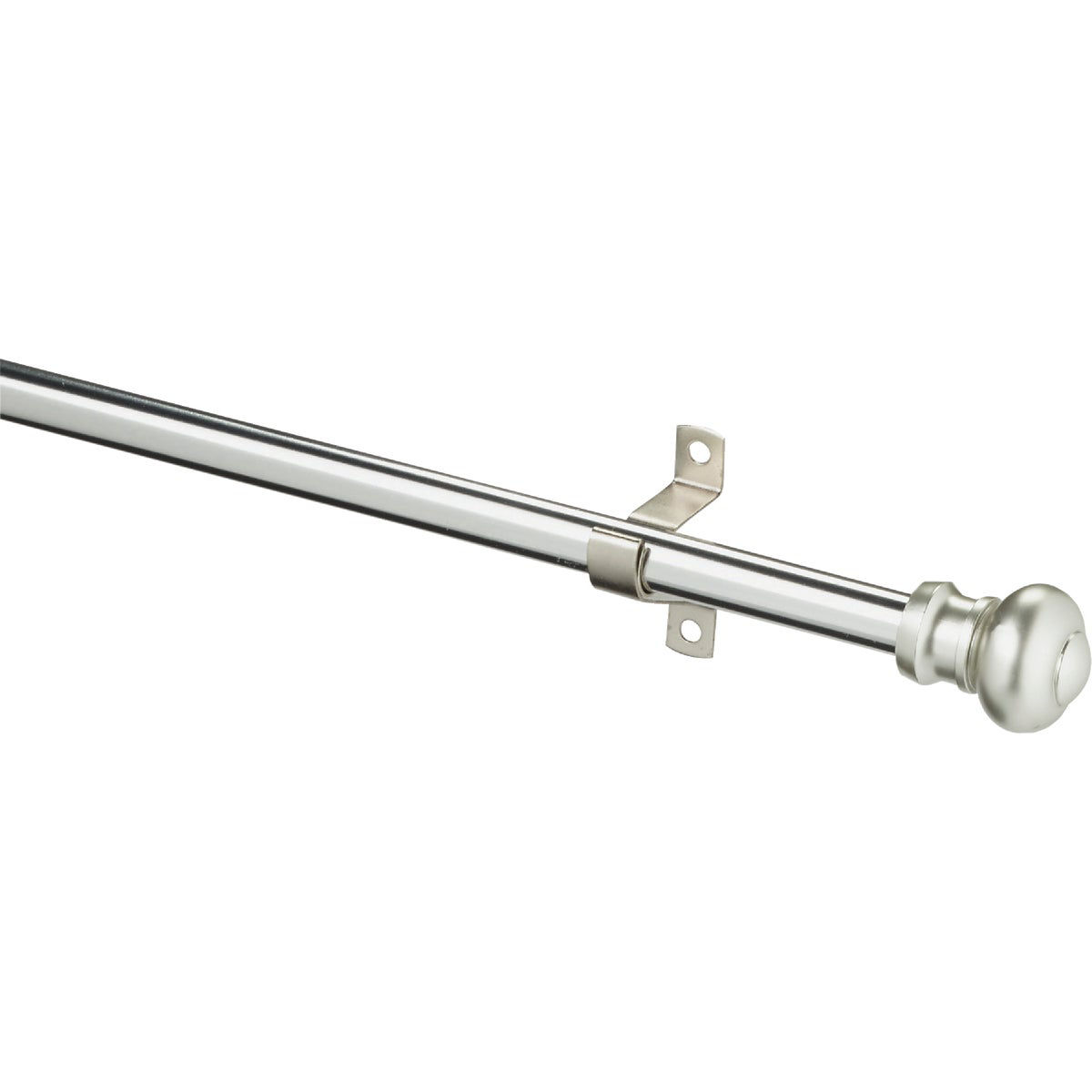 Kenney Ashby 48 In. To 84 In. 7/16 In. Satin Silver Standard Cafe Rod ...