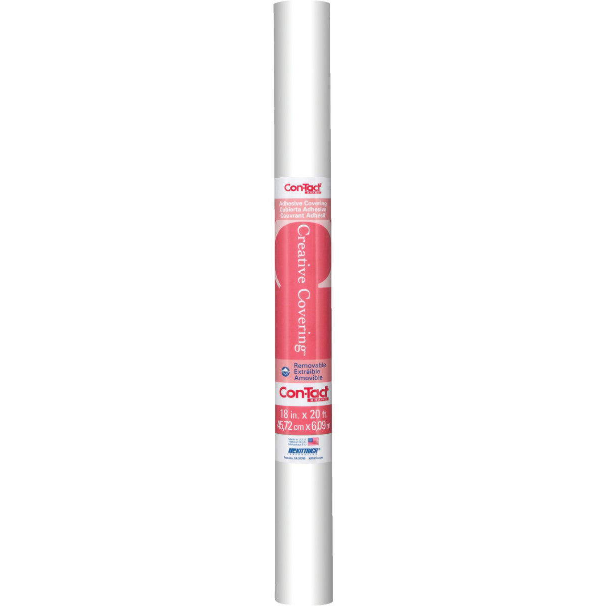 Con-Tact Creative Covering 18 In. x 16 Ft. White Self-Adhesive Shelf ...