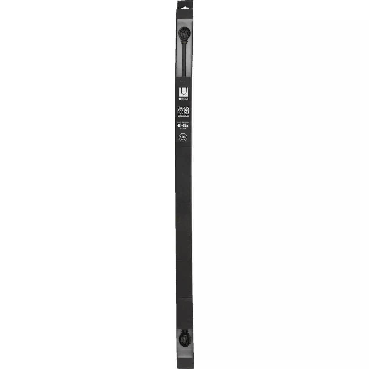 Umbra Coppola 48 In. To 88 In. 5/8 In. Single Black Curtain Rod | Do it ...