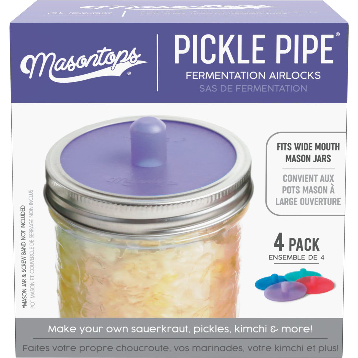 Masontops Wide Mouth Pickle Pipe 4 Pack Do It Best