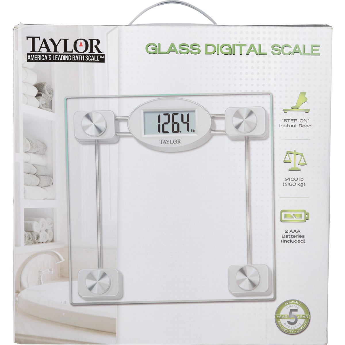 Taylor Digital 400 Lb. Glass Bath Scale, Clear | Do it Best