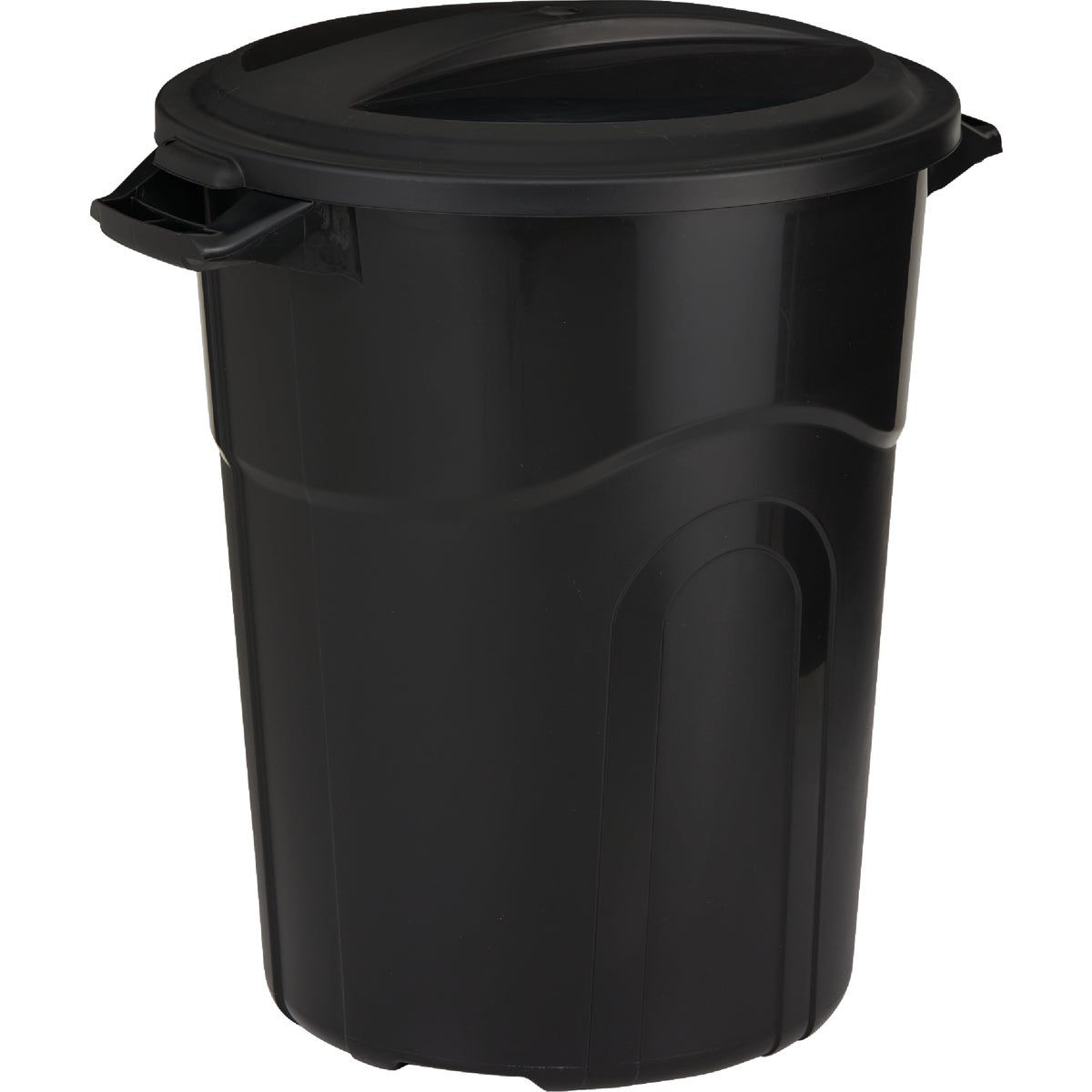 United Solutions Rough & Rugged 20 Gal. Black Trash Can with Lid | Do ...
