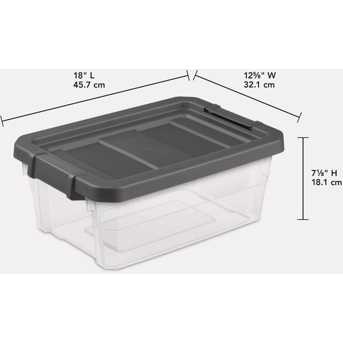 Sterilite 16 Qt./15L Flat Gray Stacker Storage Tote | Do it Best
