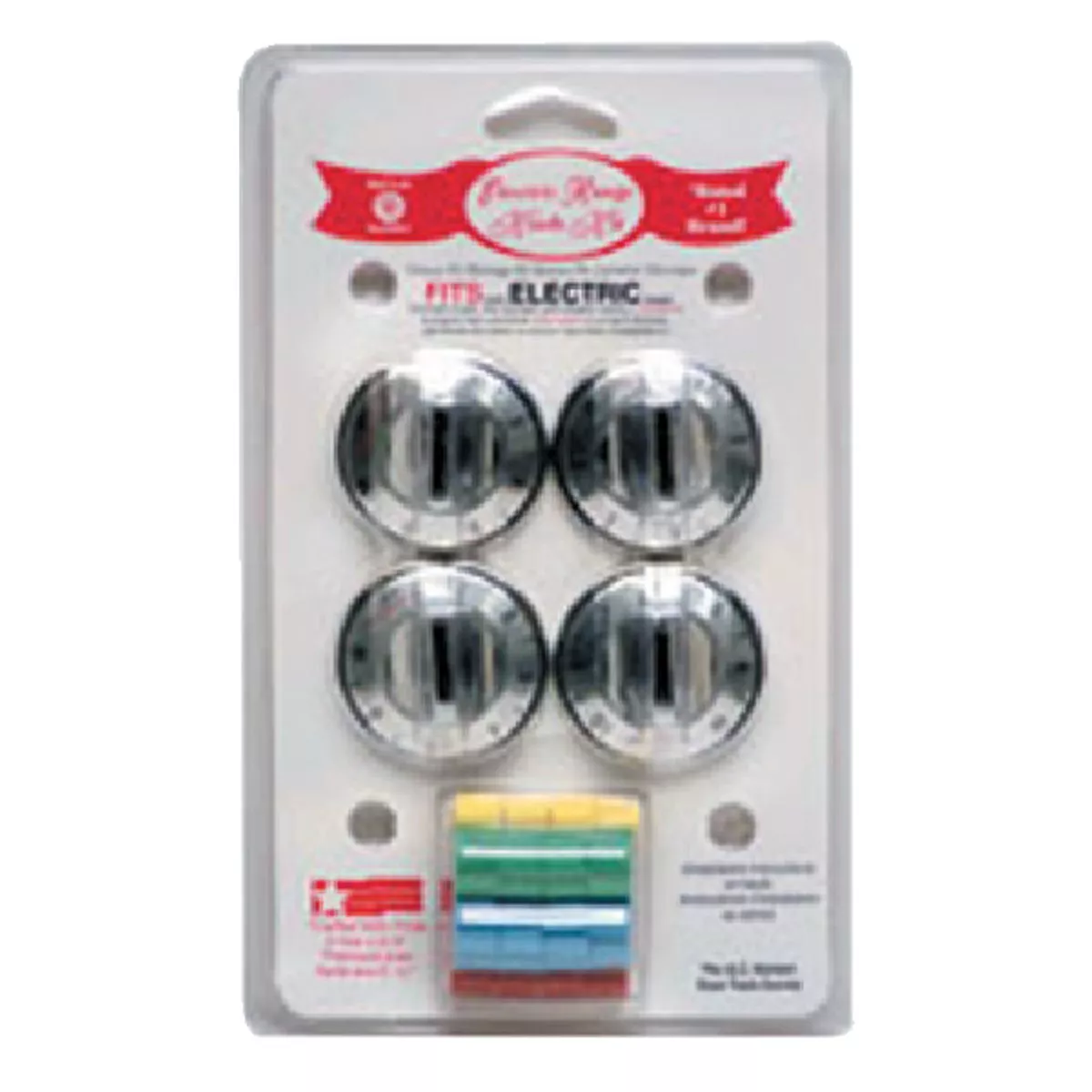 Range Kleen Chrome Replacement Electric Range Knob Kit (4 Piece) | True ...