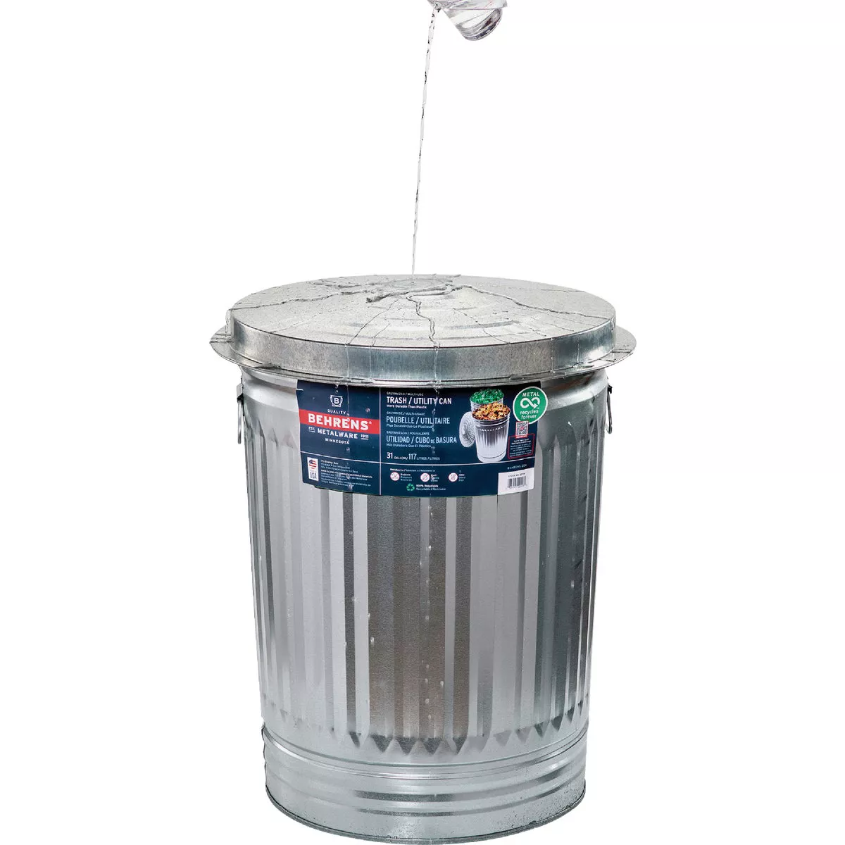 Behrens 31 Gal. Silver Trash Can with Lid | Do it Best