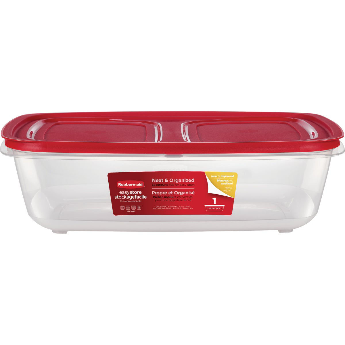 Rubbermaid Easy Find Lids 2.5 Gal. Clear Rectangle Food Storage ...