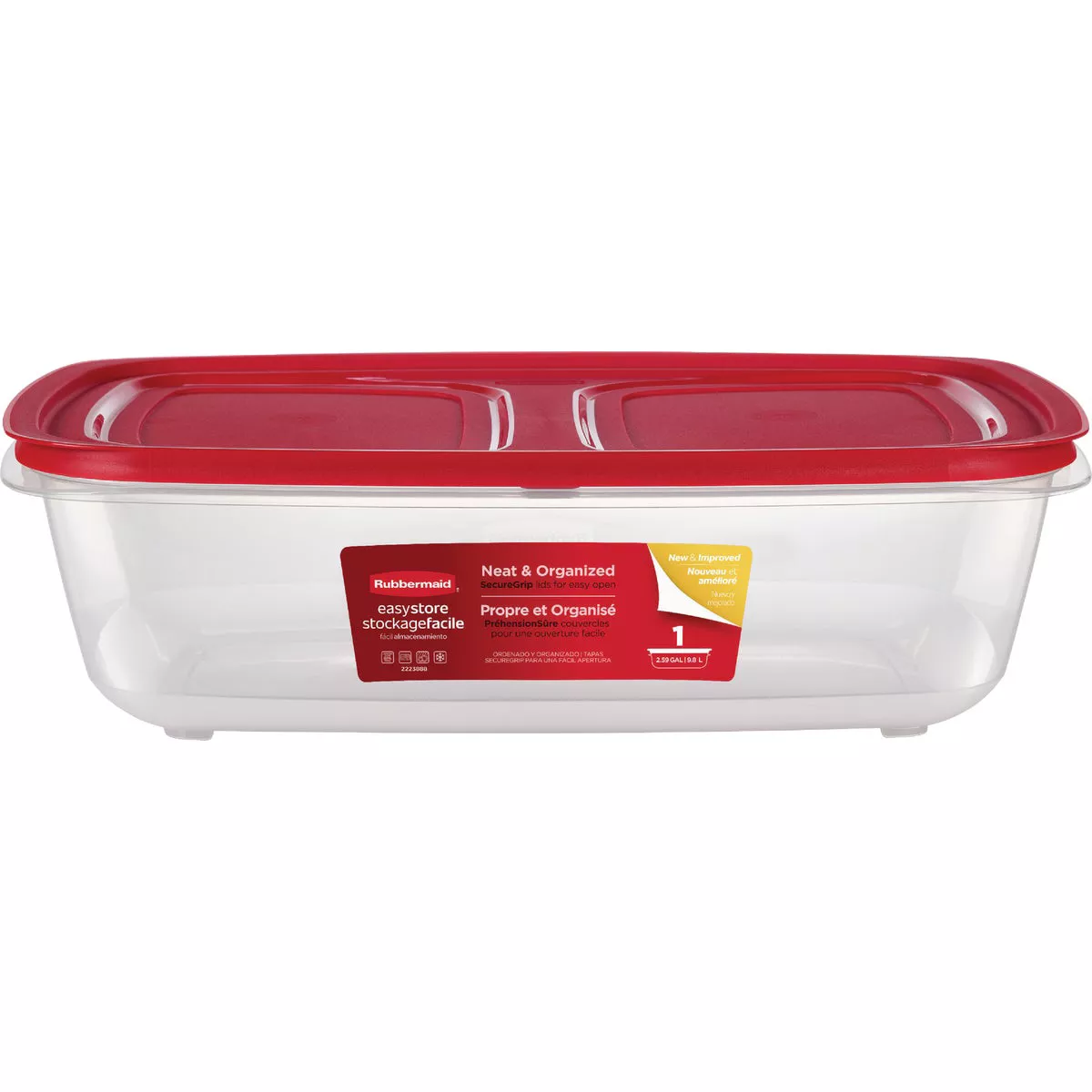 Rubbermaid Easy Find Lids 2.5 Gal. Clear Rectangle Food Storage ...