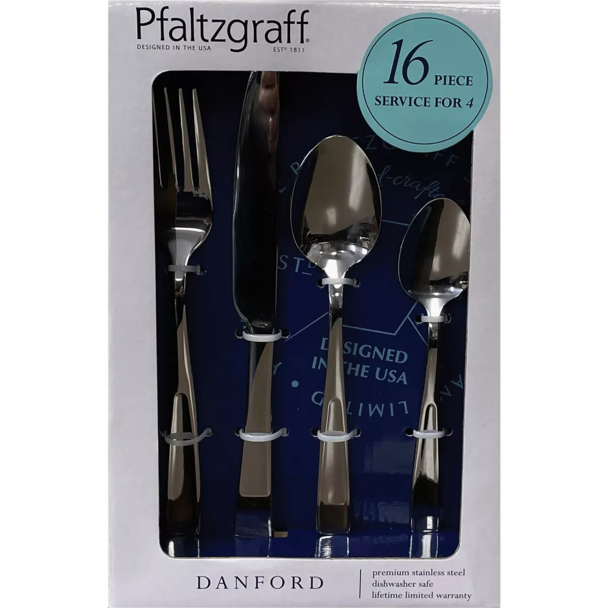 Pfaltzgraff Danford Stainless Steel Flatware Set (16-Piece) | True ...