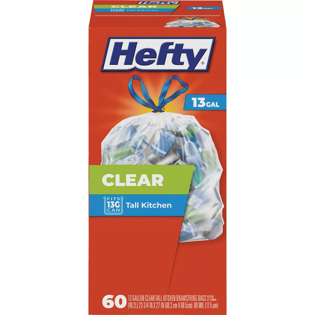 Hefty 13 Gal. Clear Tall Kitchen Bag (60-Count) | Do it Best