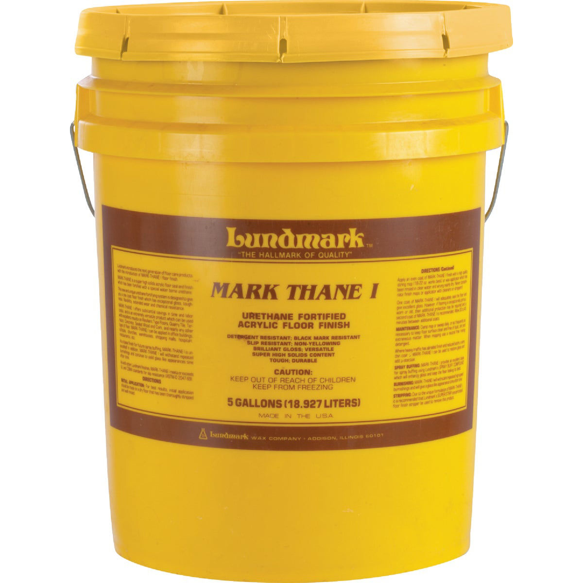 Lundmark 5 Gal. Mark Thane I Urethane Fortified Acrylic Floor Finish ...